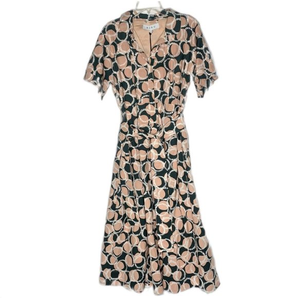 buru | Dresses | Buru Dress Peter Pan Collar Day Gown Dress Blush Dot ...